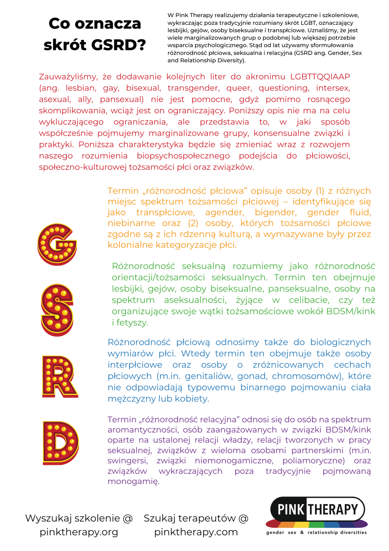 GSRD POLISH DOWNLOAD - Pink Therapy CPD and Training